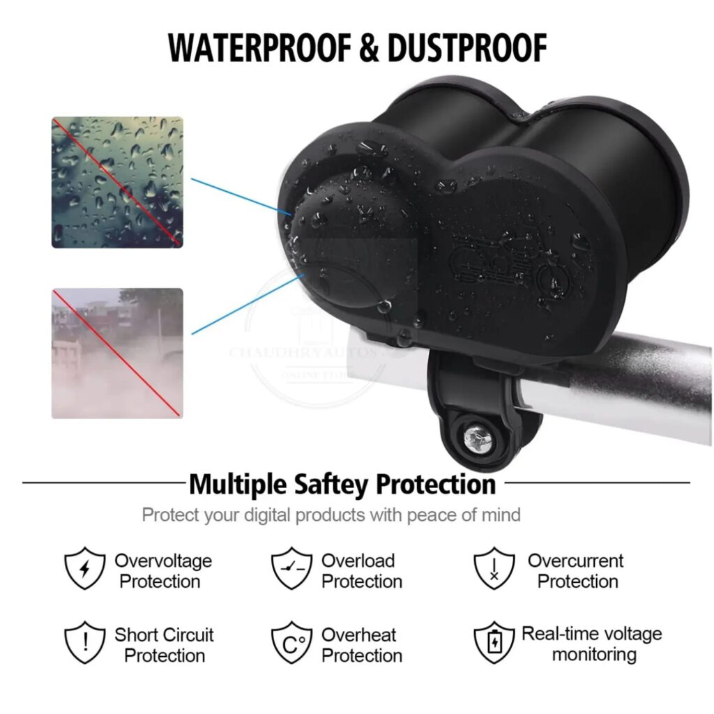 Aluminium Body 3Amp Charger+Voltage Meter+Cigarette Lighter Port ...