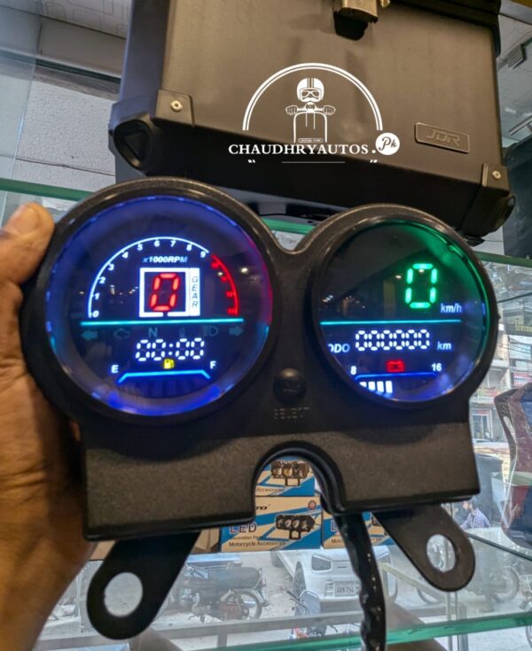UNIVERSAL ROUND SHAPE DIGITAL SPEEDOMETER M-01 - Chaudhry Autos PK