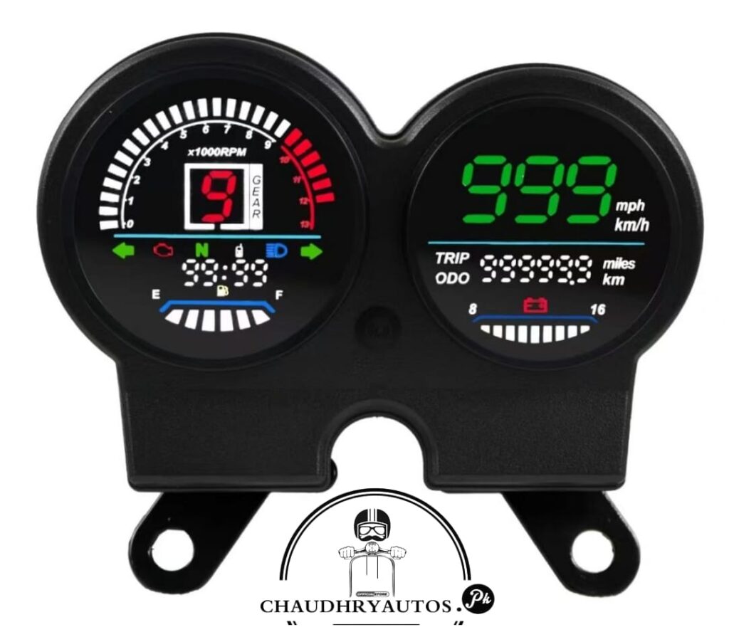UNIVERSAL ROUND SHAPE DIGITAL SPEEDOMETER M-01 - Chaudhry Autos PK
